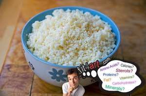 What fat is in a cooked millet?