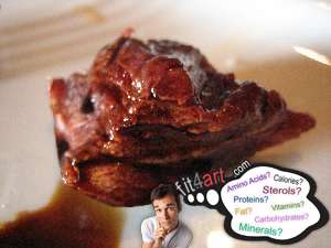 What vitamins are in a cooked roasted caribou?